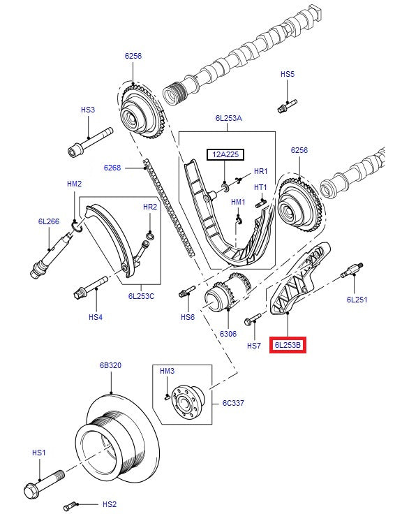 Tensioning Lever - Timing Chain (LGJ000070) – Landy Cars